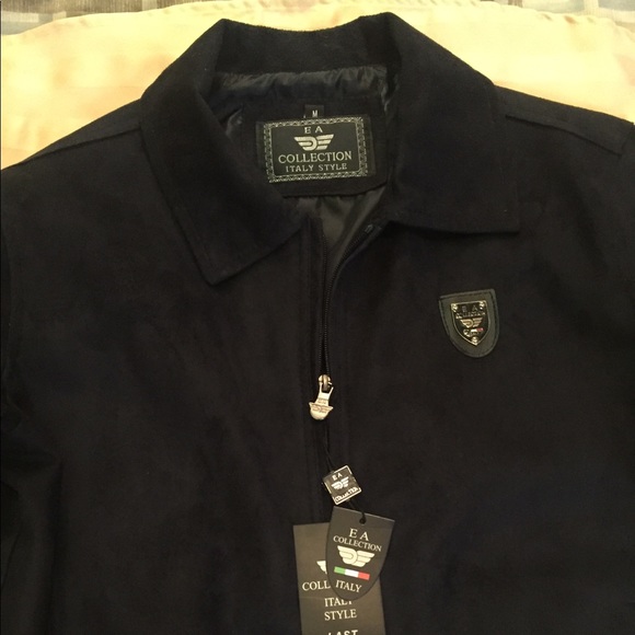 EA Collection | Jackets & Coats | Ea Collection Black Suede Jacket ...
